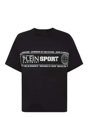 PLEIN SPORT Logo-print Round-neck T-shirt - Black