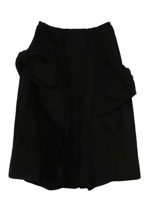 Comme Des Garçons Elasticated-waistband Midi Skirt - Black