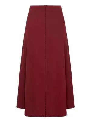 MURMUR Diversion Hook Midi Skirt - Red