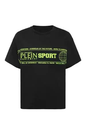 PLEIN SPORT Logo-print Round-neck T-shirt - Black