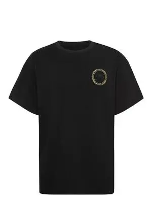 PLEIN SPORT Back-logo Circular-plaque T-shirt - Black