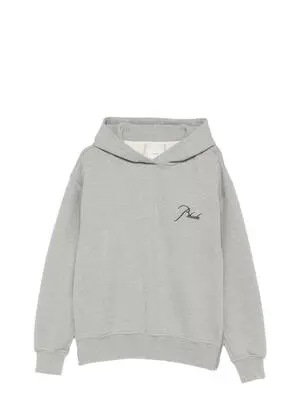 Rhude Logo-embroidered Hoodie - Grey