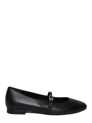 SERGIO LEVANTESI Ambra56 Strap Ballet Flats - Black