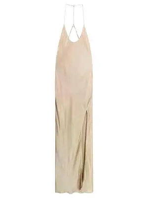 THE NINA STUDIO Slit Satin Dress