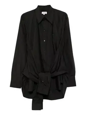CHARLES JEFFREY Tie-front Shirt - Black