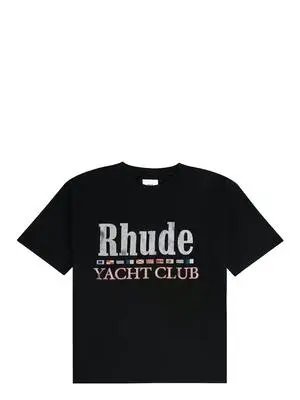 Rhude Flag-detailed T-shirt - Black
