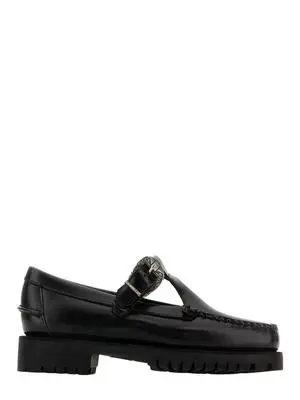 SEBAGO Aurora Buckle-detail Leather Loafers - Black