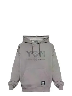 Y3 Graphic-print Hoodie - Grey