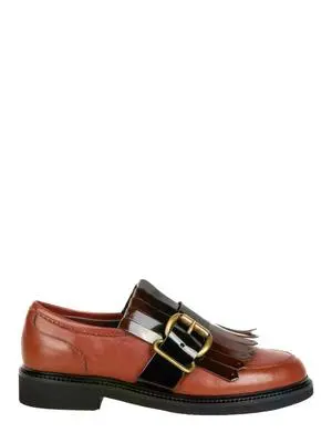 VIOLA RICCI Fringed-buckle Loafers - Brown