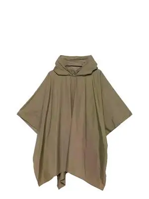 CARLA G. Hooded Poncho - Green