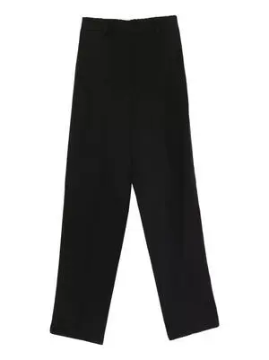 CARLA G. Elasticated-waist Straight Leg Pants - Black