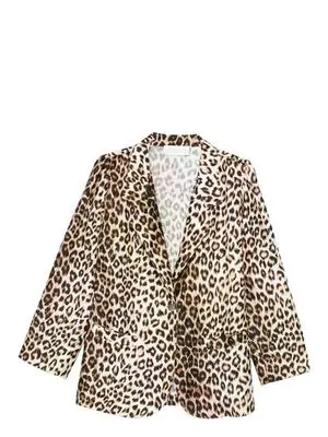 La Prestic Ouiston Leopard-print Single-breasted Blazer - Brown