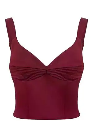MURMUR Haze Ruched Strap Top - Red