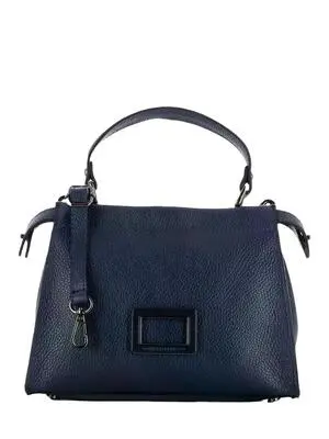 MARC ELLIS Leather Top Handle Tote Bag - Blue