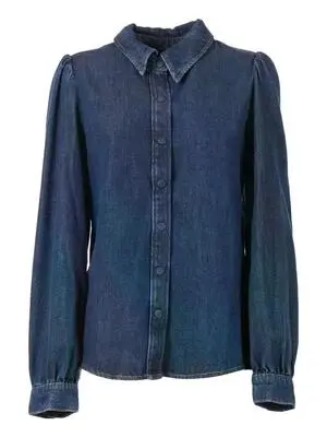 7 For All Mankind Puff-sleeve Shirt - Blue