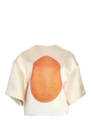 A.W.A.K.E. Mode Egg-print Blouse - Neutrals