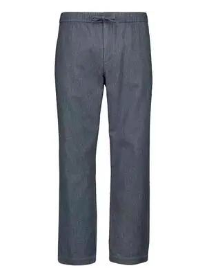 Frescobol Carioca Herringbone-pattern Trousers - Blue
