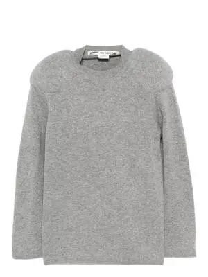 Comme Des Garçons Padded-shoulder Sweater - Grey