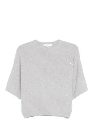 Antonelli Firenze Lucilla Sequin Top - Grey
