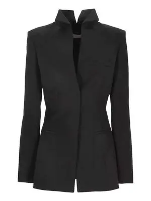 FRANCESCO MURANO Pointed-collar Single-breasted Blazer - Black