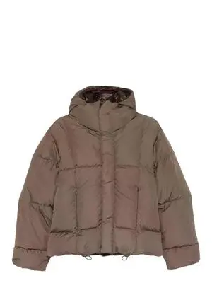 Bacon Hooded Quilted Jacket - Brown