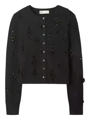 Tory Burch Embellished Cardigan - Black