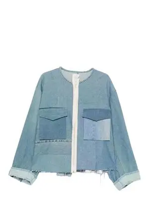 KURO Remake Mark Ii Frayed Denim Jacket - Blue