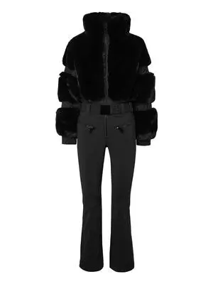 Goldbergh Lieke Belted Plush Ski Suit - Black