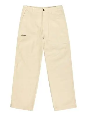 MALBON Logo-embroidered Cotton Trousers - Beige