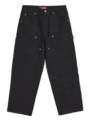 Supreme Jacquard Logos Double Knee Denim Painter Jean - Black