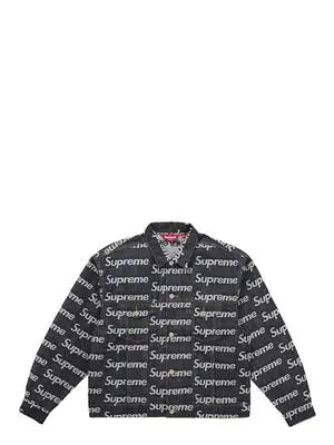 Supreme Jacquard Logos Denim Trucker Jacket - Rigid Indigo