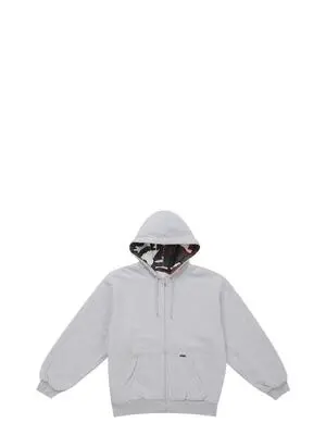 Supreme Reversible Zip Up Hooded Sweatshirt - Heather Grey