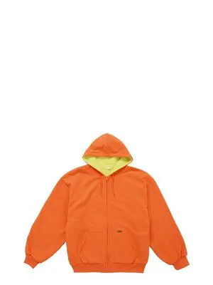 Supreme Reversible Zip Up Hooded Sweatshirt Orange