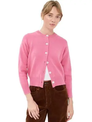 Daughter Ada Crewneck Cardigan - Pink