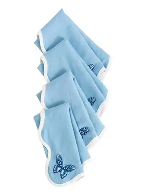 Jonathan Adler Butterfly Napkin Set - Blue/white