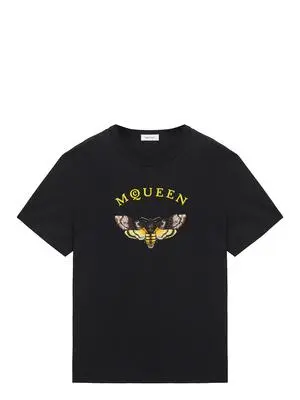 Alexander McQueen Cotton Embroidered Logo T-shirt - Neutral