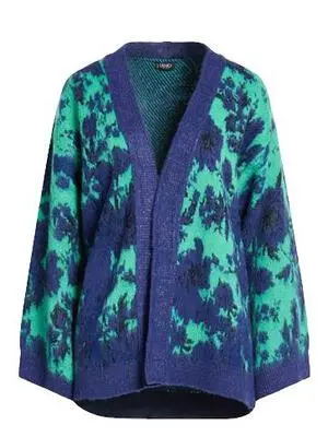 LIU •JO Jacquard Knit Cardigan - Blue