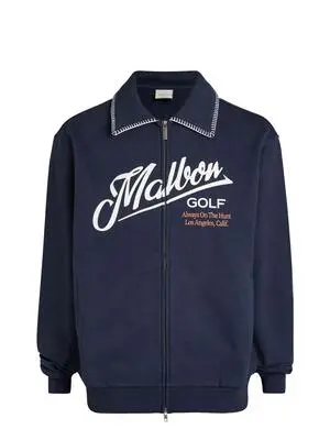 MALBON Logo-print Cotton Sweatshirt - Navy