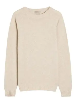 John Smedley Cashmere And Wool-blend Jumper - Beige