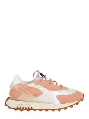 RUN OF Leather Sneakers - Salmon Pink