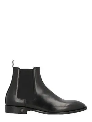 Roberto Cavalli Leather Ankle Boots - Black