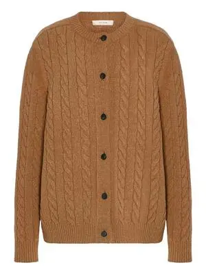 THE ROW Loneke Wool Cardigan - Tan