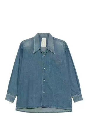 KURO Chest-pocket Denim Shirt - Black