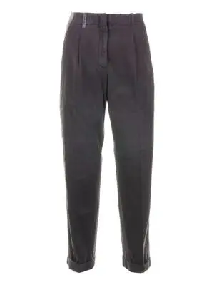 Peserico Pleated Cuffed Trousers - Brown