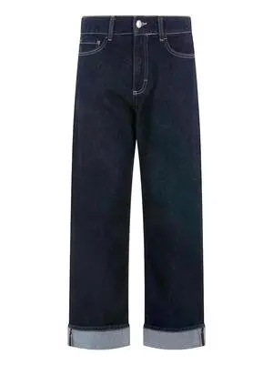ICON DENIM LOS ANGELES Cuffed Hem Jeans - Blue