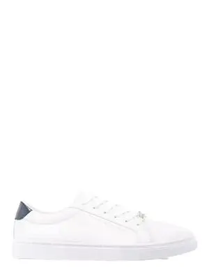 Tommy Hilfiger Logo Plaque Detail Sneakers - White