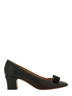 FERRAGAMO Vara Bow Block-heel Pumps - Black
