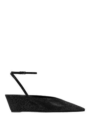 Tory Burch 50mm Pavé Wedge Pumps - Black