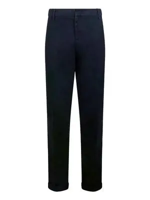 DONDUP Pressed-crease Rolled-hem Trousers - Blue