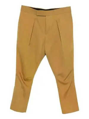 SAPIO Pleated Gabardine Trousers - Brown